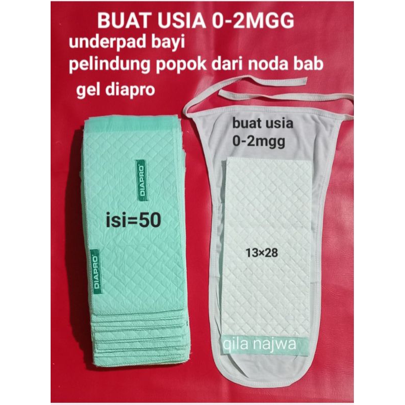 Jual underpad bayi ISI=50 ,20alas popok baru lahir ( buat usia 0-2 mgg ...