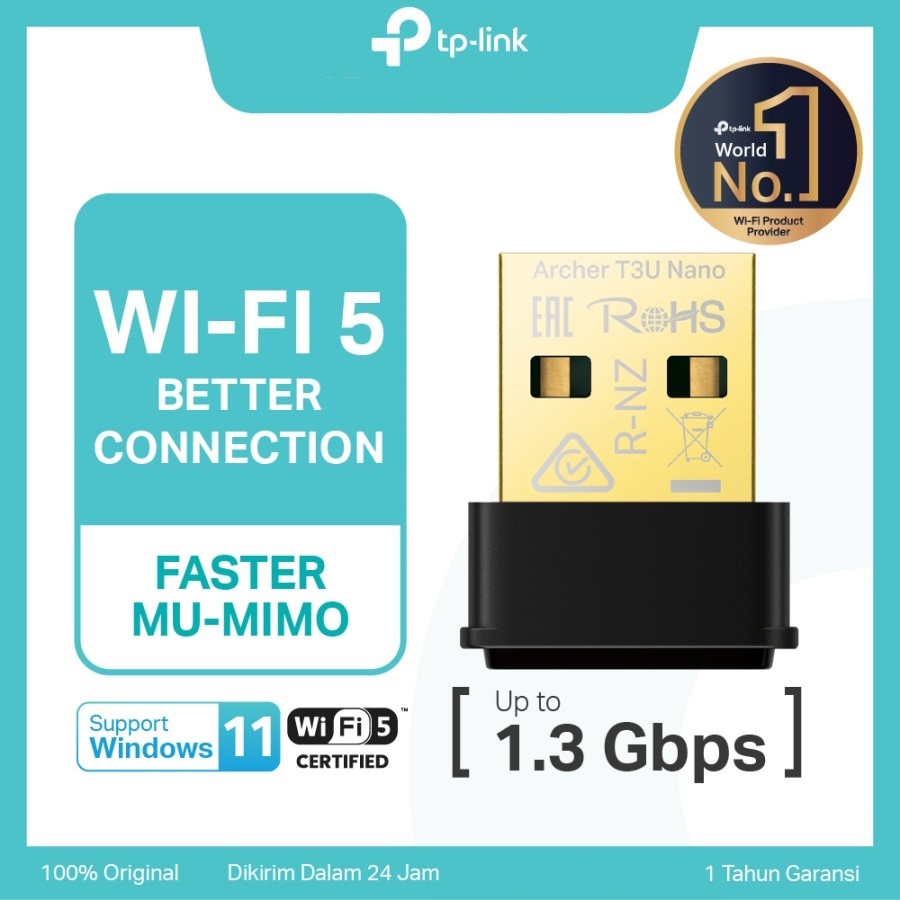 Jual Tp-Link Archer T3U Nano Wireless Adapter AC1300 usb Adapter ...