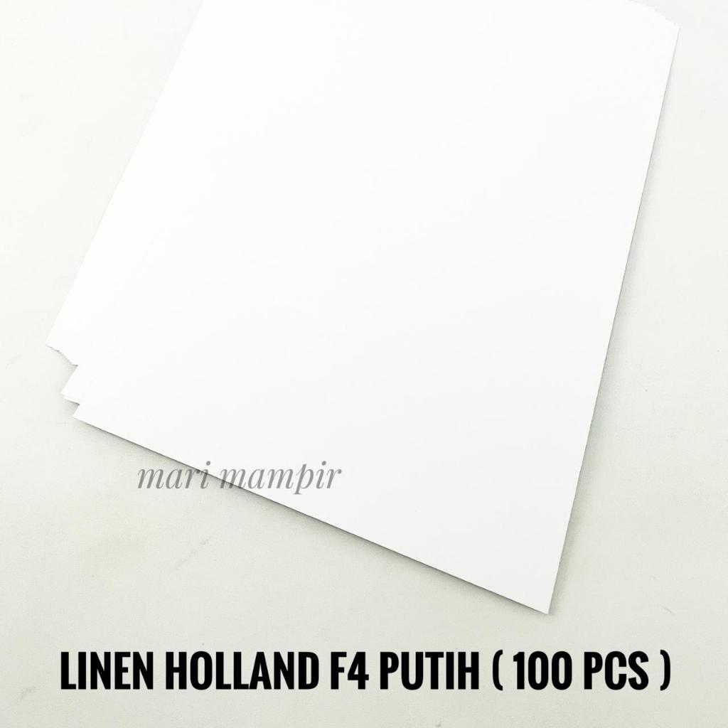 Jual LINEN HOLAND / KERTAS LINEN UKURAN F4 PUTIH ( 1 PACK = 100 LEMBAR ...