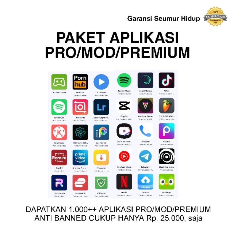 Jual Paket Aplikasi Pro Mod Premium Anti Banned Shopee Indonesia