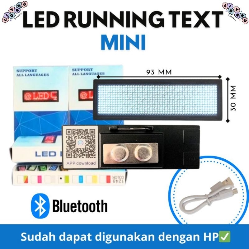 Jual LED Name Tag / LED Badge Custom / Nametag Elektronik / Badge LED / ID Badge elektronik Full ...