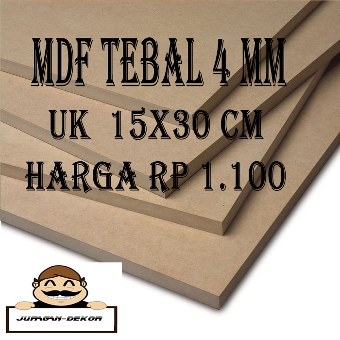 Jual papan mdf tebal 4mm ukuran 15x30cm | Shopee Indonesia