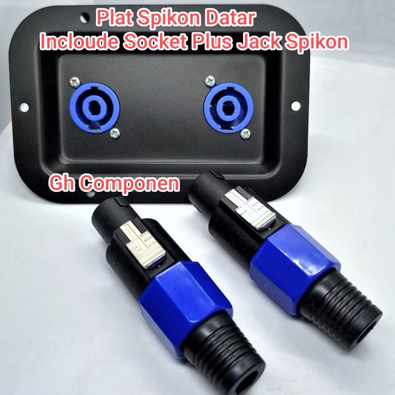 Jual Plat Spikon Datar 1Set Socket Spikon Jack Spikon | Shopee Indonesia