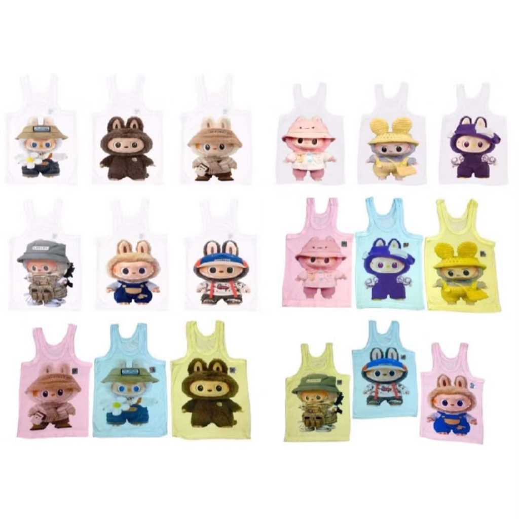 Jual 3 Pcs Daleman kutang kutung batita Cotton Serian Putih Labubu ...