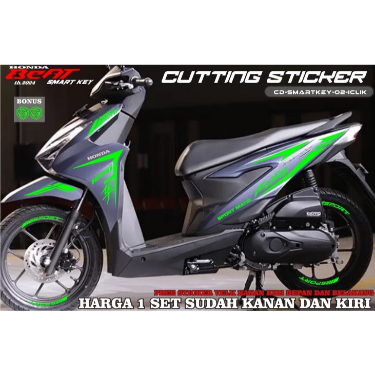 Jual CUTTING STICKER CUSTOM BEAT SMARTKEY DELUXE BEAT STREET 2024 FREE ...