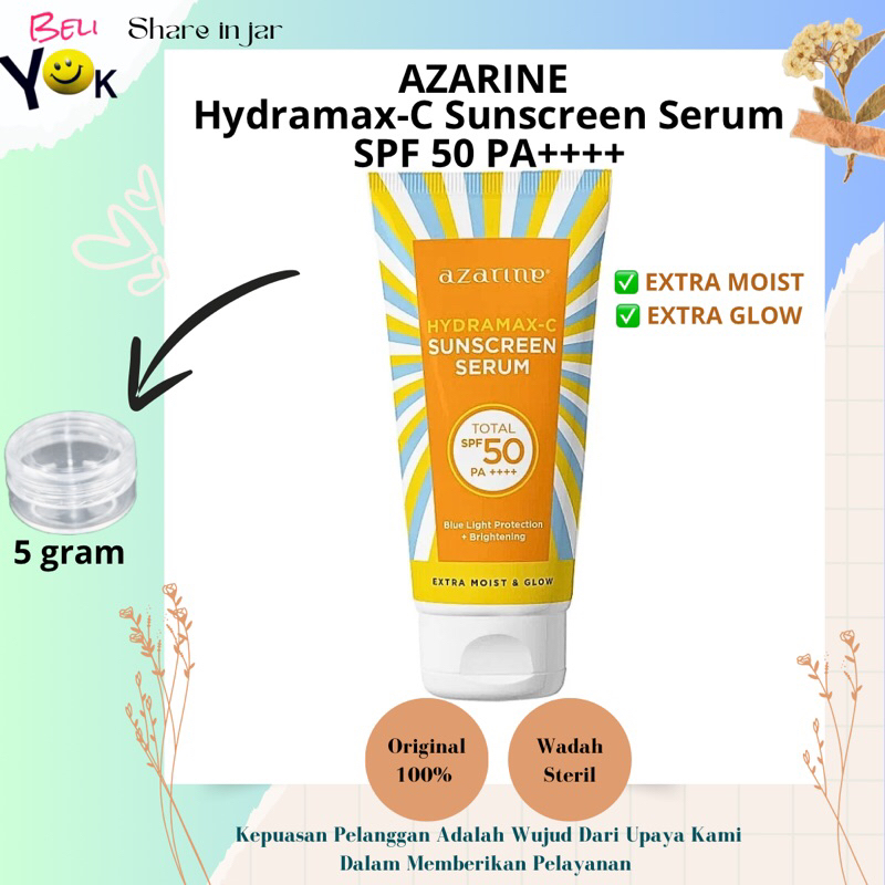 Jual AZARINE Hydramax - C Sunscreen Serum EXTRA MOIST, EXTRA GLOW ...