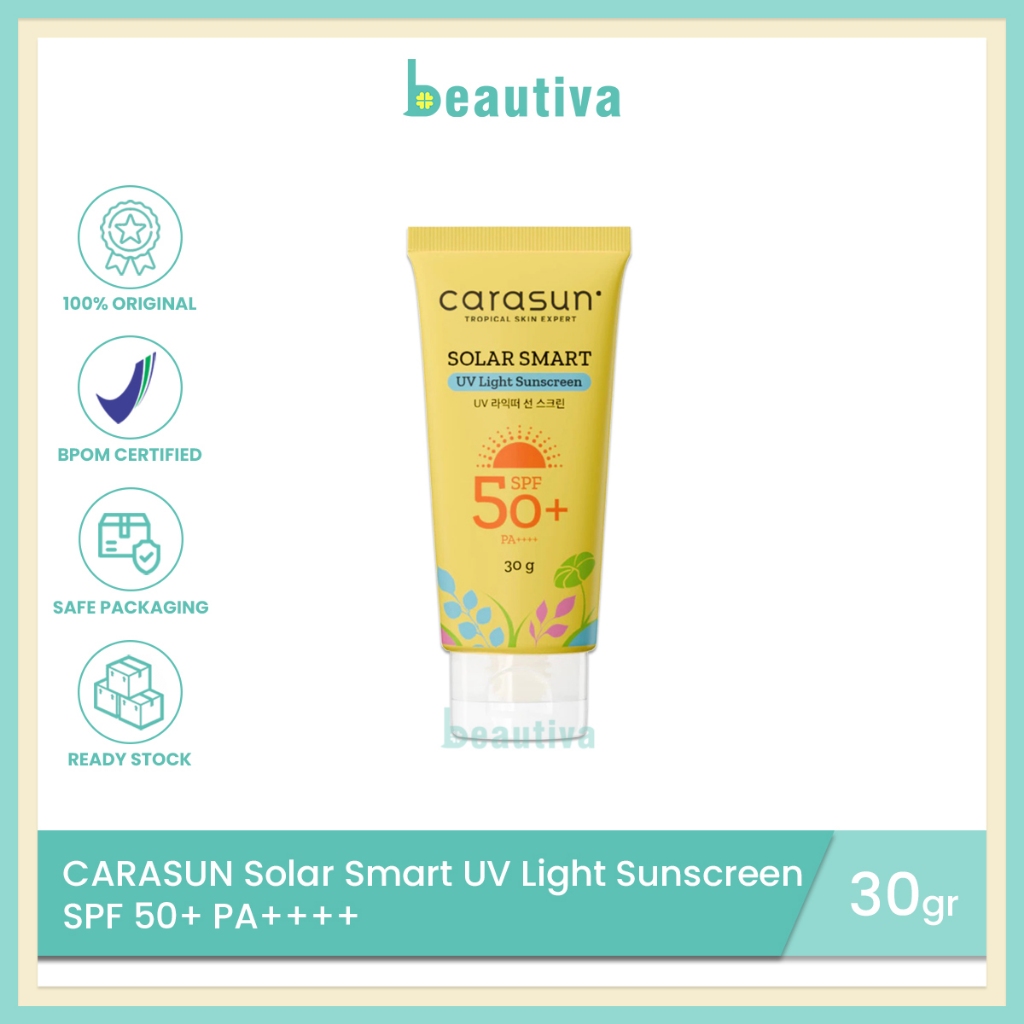 Jual Carasun Solar Smart UV Light Sunscreen SPF 50+ PA++++ 30gr ...