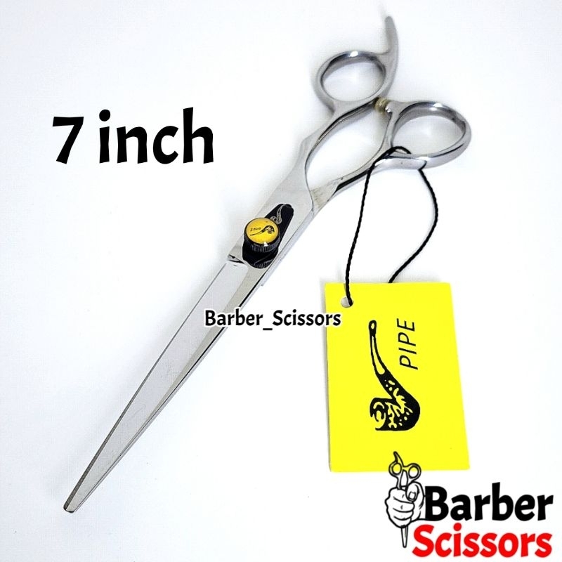 Jual Gunting Rambut Pipe Potong 7 inch Japan 440C Barber Scissors ...
