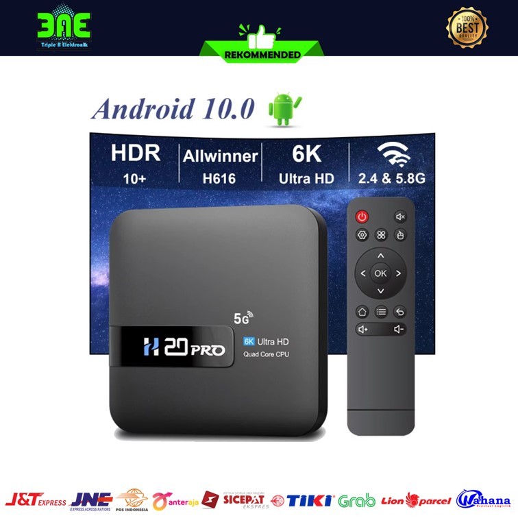 Jual H20 Pro Android TV Box Smart TV Set Top Box H20Pro Digital Android ...