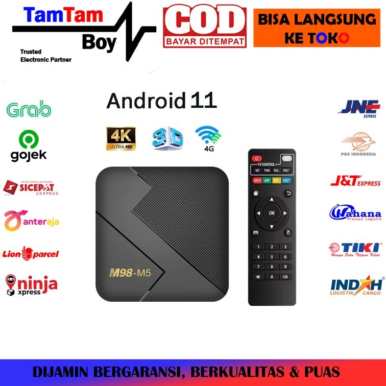 Jual Android Set Top Box Smart TV Digital M98-M5 4K Wifi USB HDMI AV ...