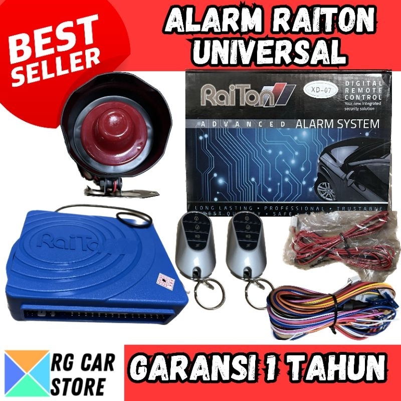Jual ALARM MOBIL MEREK RAITON ORIGINAL GARANSI 1 TAHUN UNIVERSAL ...