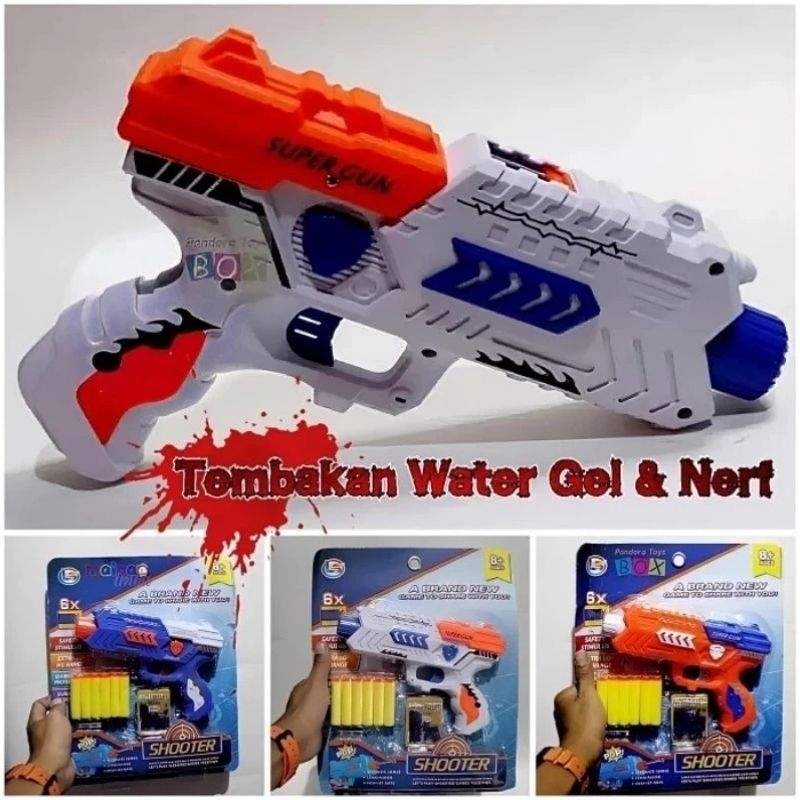 Jual Mainan Tembak Tembakn 2 in 1 (Pluru Busa & Gel) Blaster Outdoor ...