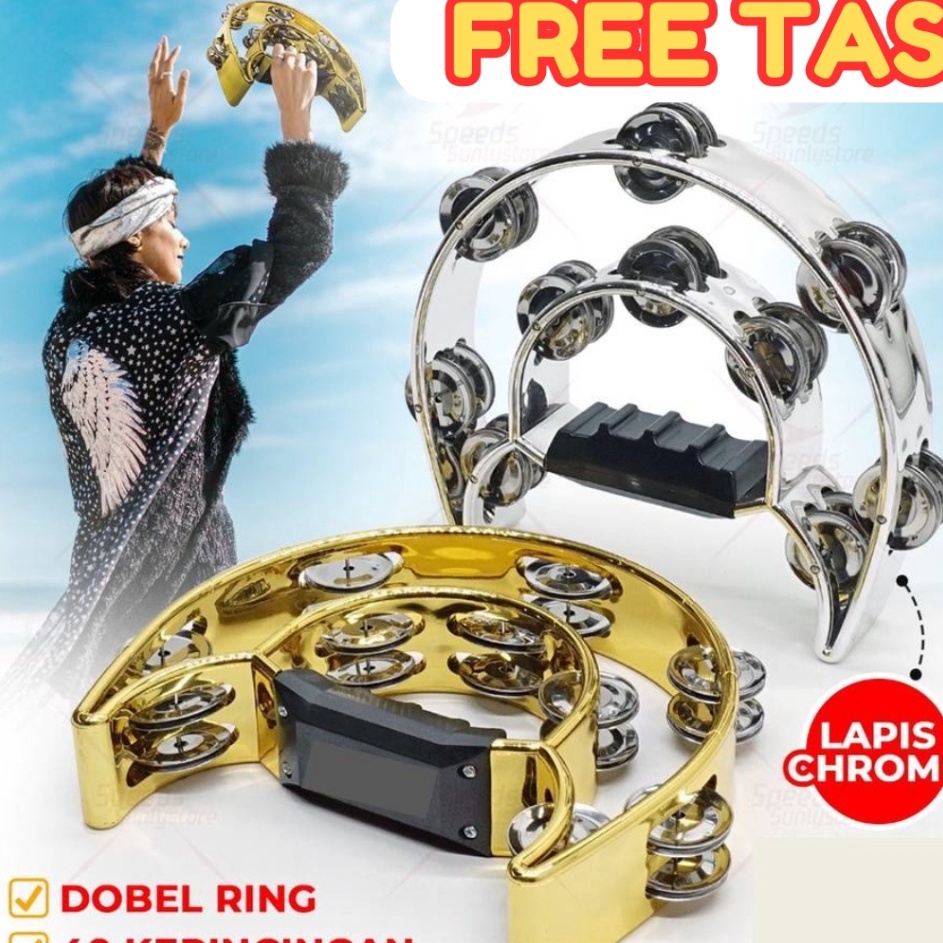 Jual New Product Alat Musik Tamborin Hadroh Tamborine Kecrekan Jenis ...