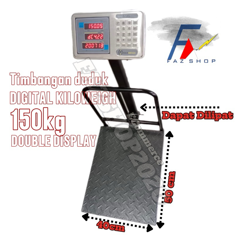 Jual TIMBANGAN DUDUK DIGITAL KILOWEIGH 150kg 300kg | Shopee Indonesia