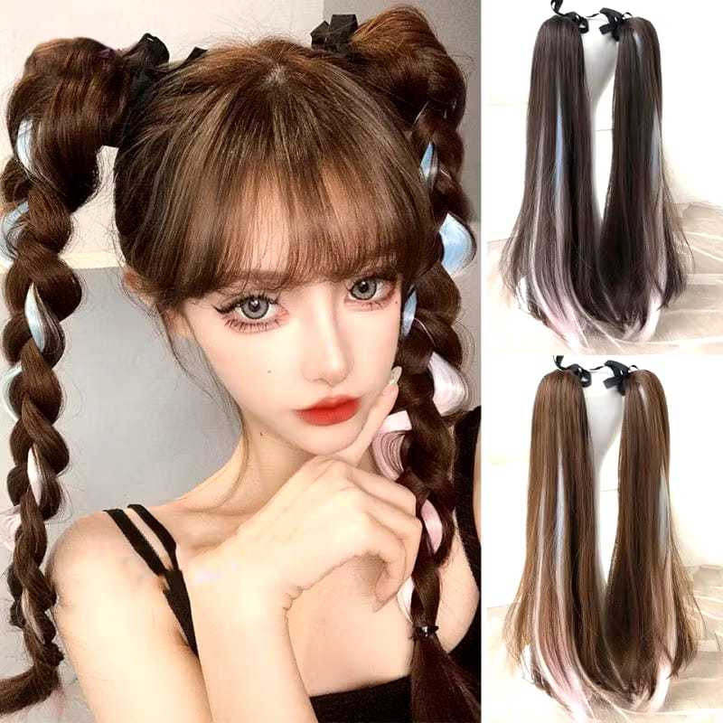 Jual Hairclip kuncir tali rainbow hrga satuan | Shopee Indonesia