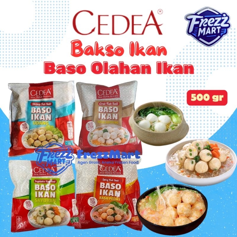 Jual Cedea Bakso Ikan 500g Baso Rasa Pedas Sayuran Udang Kepiting ...