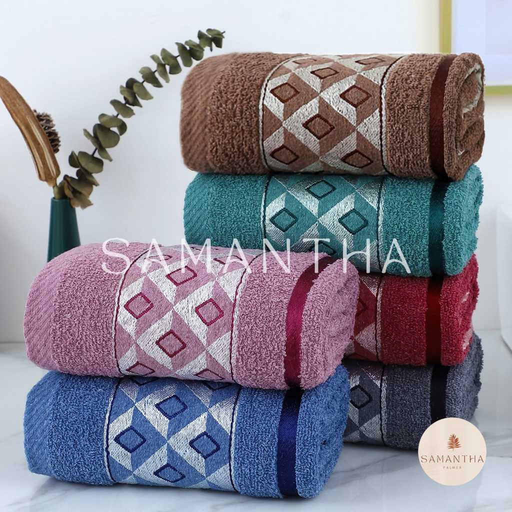 Jual Samantha Handuk Mandi Katun 300g 65x135 Handuk Dewasa Katun Motif ...