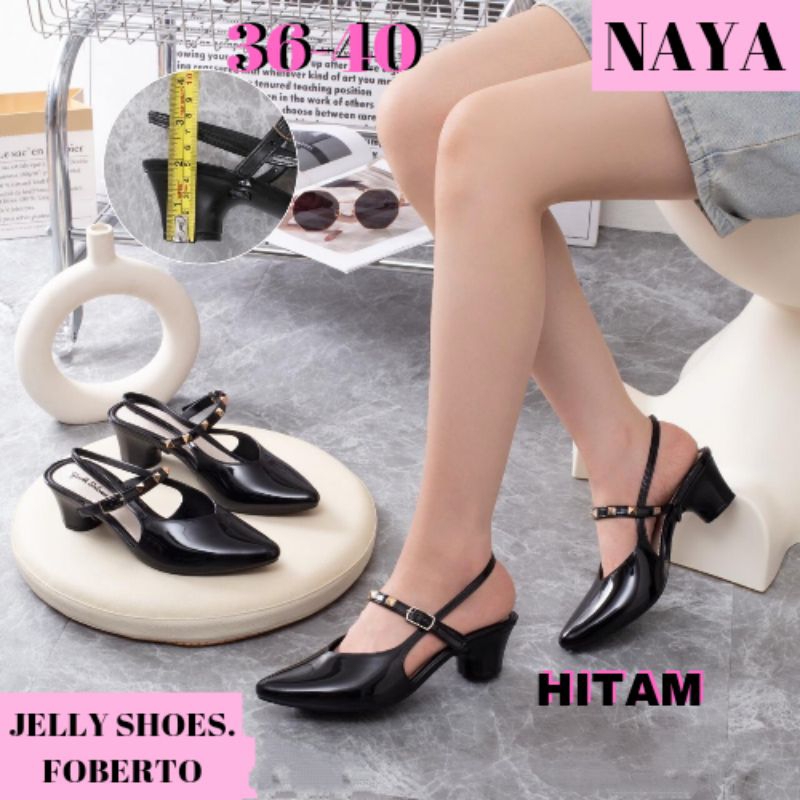 Jual ( COD ) SPATU SEPATU JELLY SHOES JELLYSHOES PANSUS TALI HEELS CEWE ...