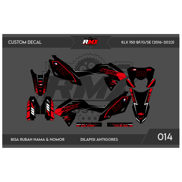 Jual DECAL STICKER KLX BF (014) DEKAL STIKER KLX 150 G/SE/EXTREME/NEW ...