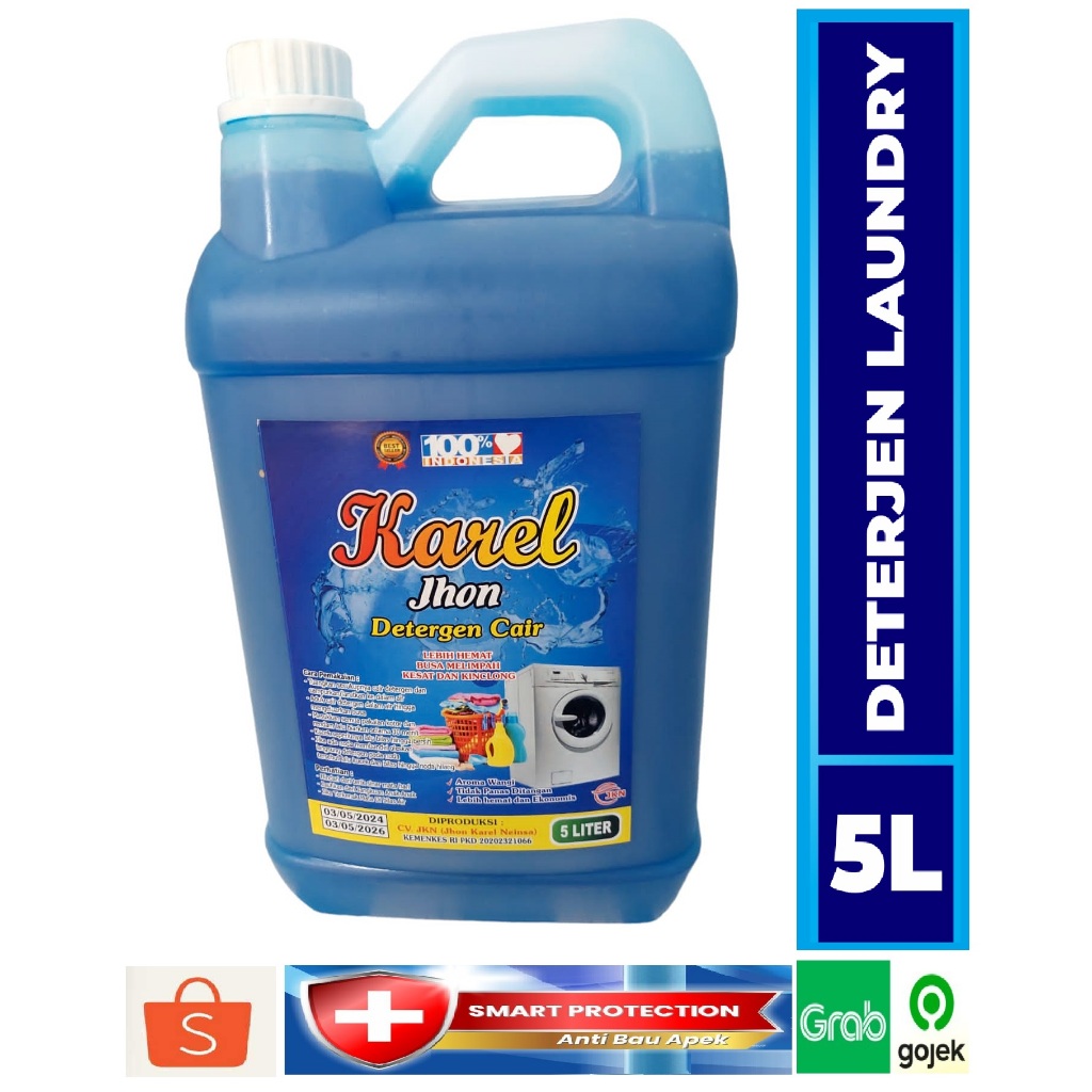 Jual Deterjen - Detergen Cair Laundry 5 Liter Konsentrat - Sabun Cuci baju | Shopee Indonesia