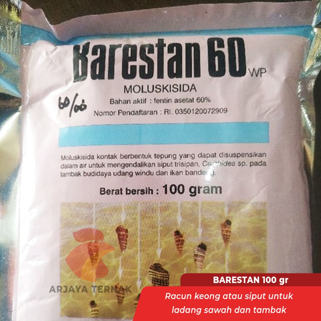 Jual Racun keong BARESTAN 100gr untuk ladang sawah dan tambak | Shopee ...