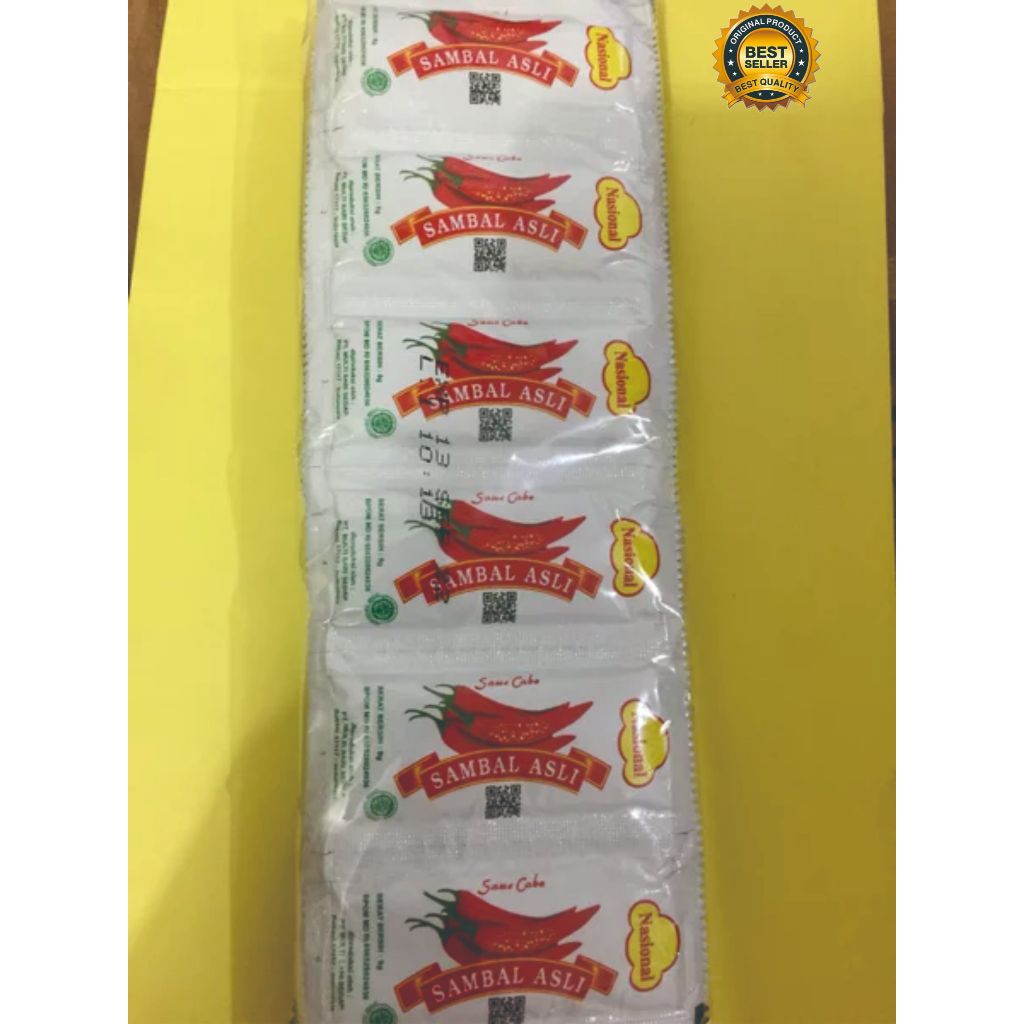 Jual NASIONAL SAMBAL ASLI SACHET CABE / SAMBAL SACHET NASIONAL 1 PAK ...