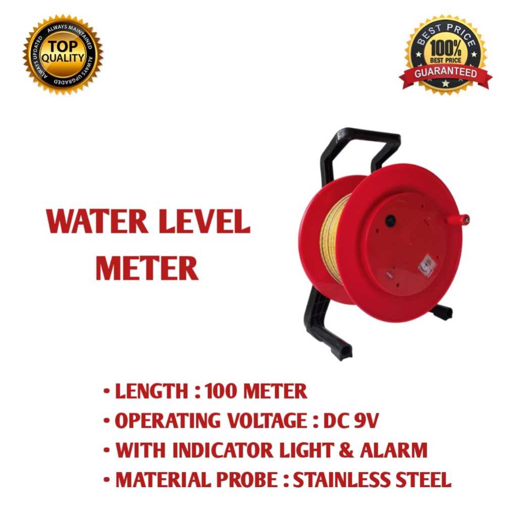 Jual WATER LEVEL METER 100 METER DIP METER SENSOR TINGGI MUKA AIR TANAH 100 METER Water Level ...