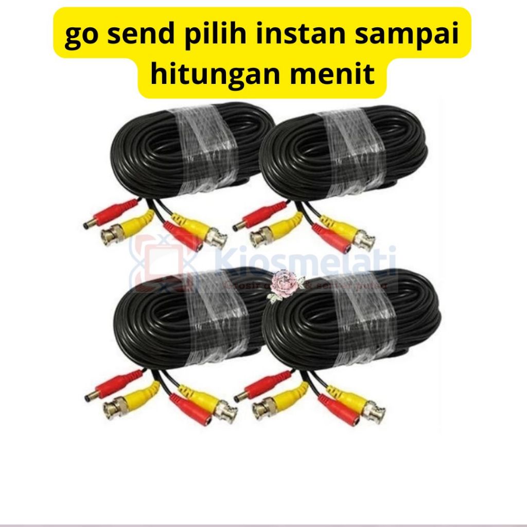 Jual KABEL CCTV 20M HItam KAMERA CCTV SIAP PAKAI KABEL JADI CAMERA ...