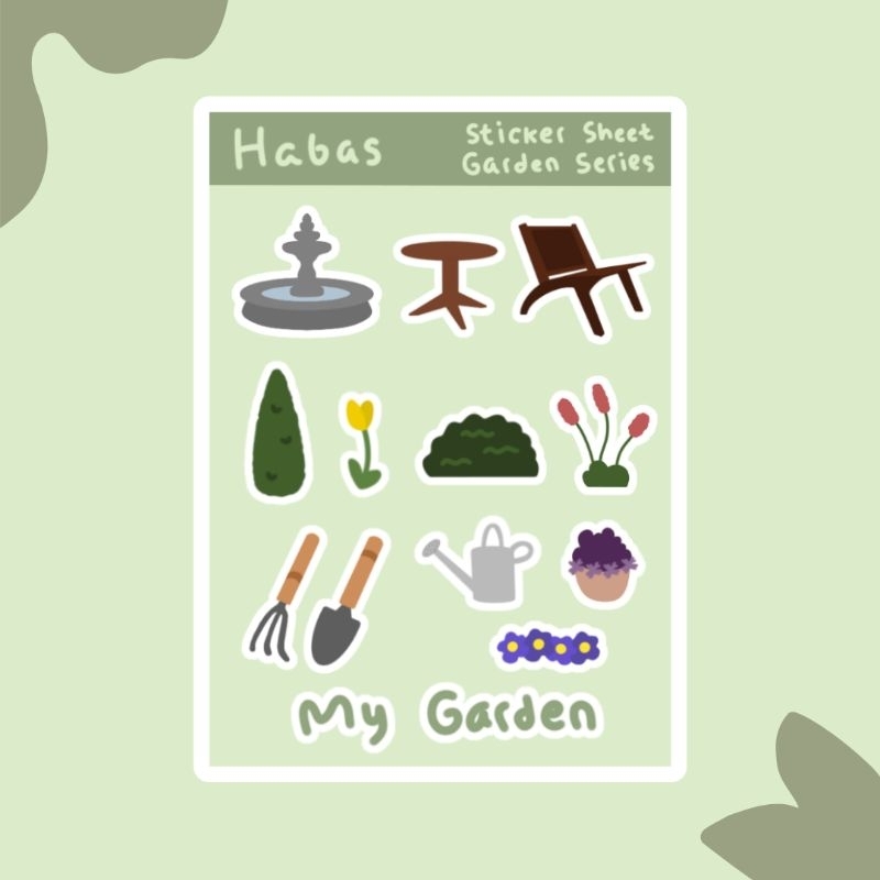 Jual Aesthetic Sticker Cute Design (Garden Series) I Stiker Estetik ...