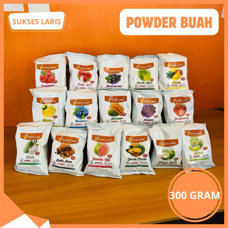 Jual BUBUK MINUMAN ALL VARIAN RASA BUAH 300 GRAM | POWDER MINUMAN RASA ...