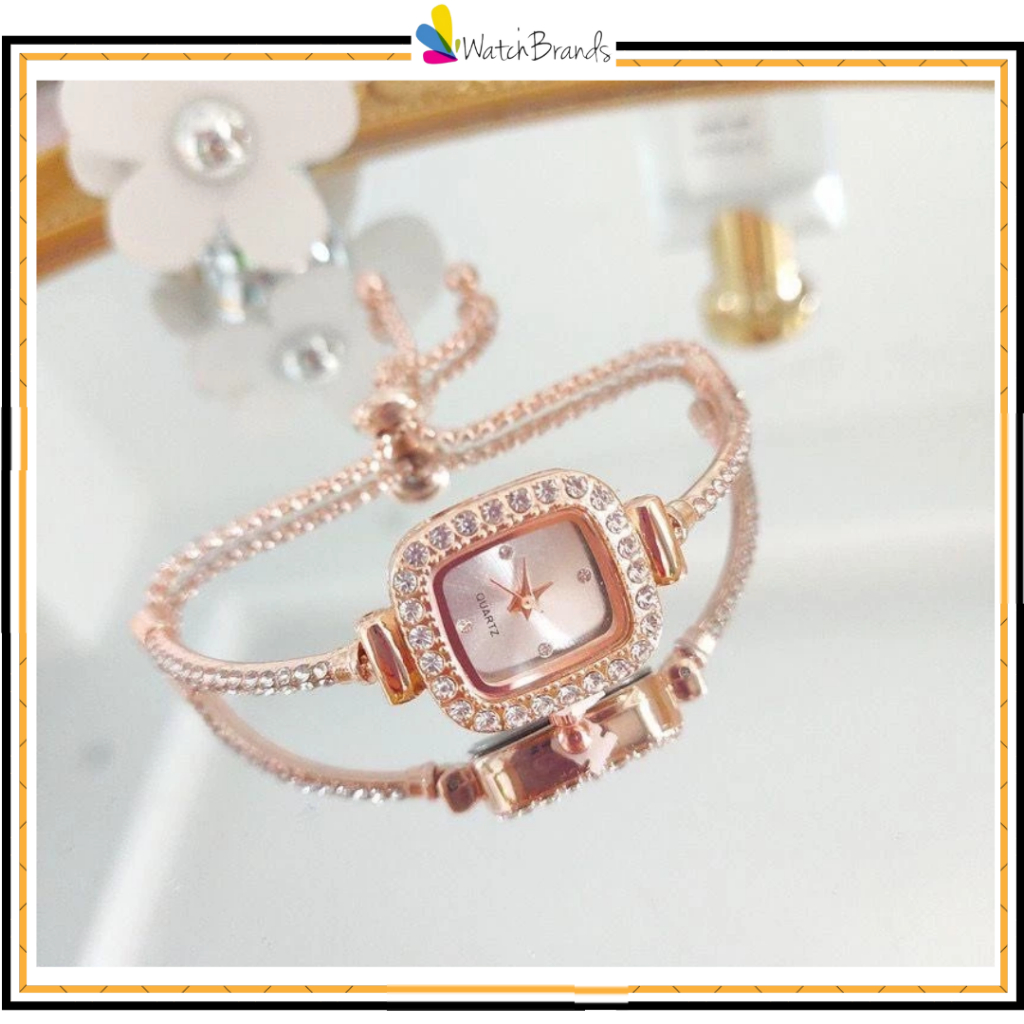 Jual WBS Jam Tangan Serut Mewah Gelang Serut Wanita Analog Quartz ...