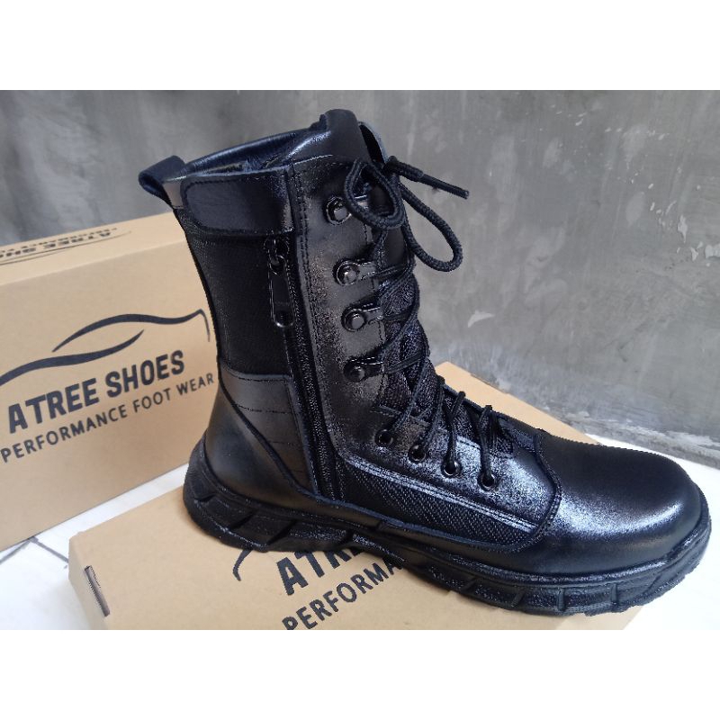 Jual SEPATU PDL JATA POLRI BRIMOB POLISI TNI AD TALI RESLETING KULIT ...