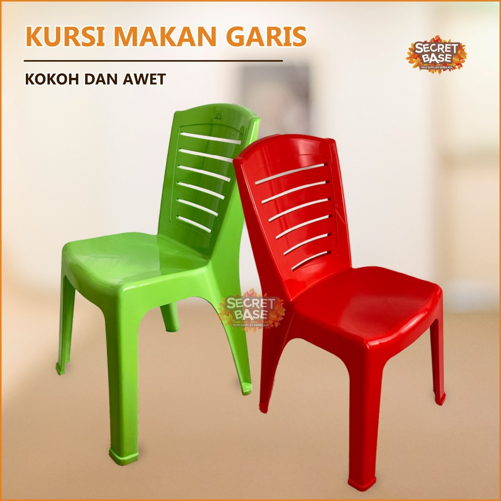 Jual KURSI MAKAN GARIS - Bangku Plastik / Kursi Plastik Sandaran ...