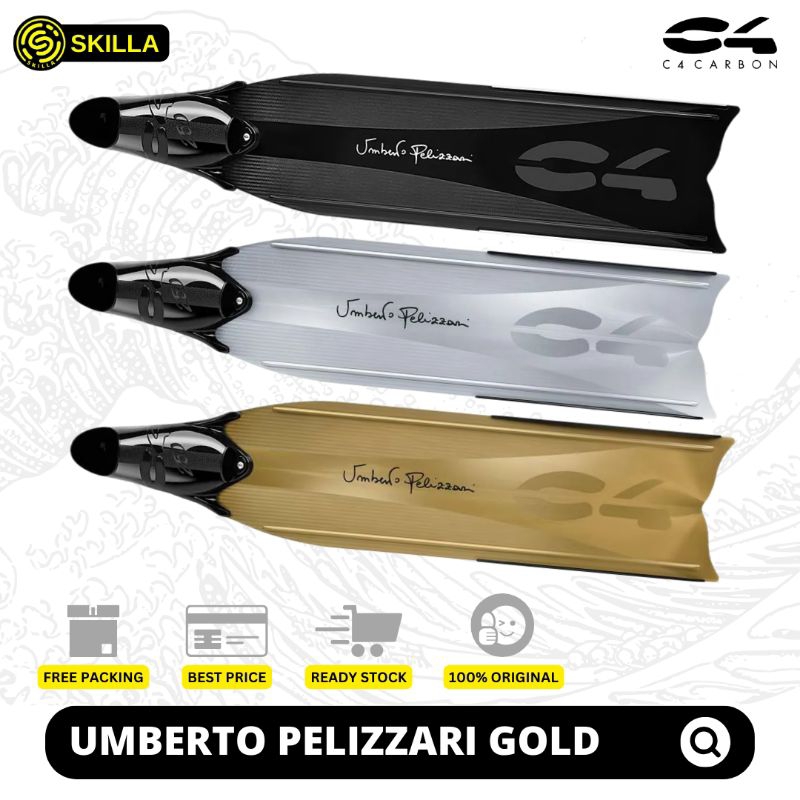 Jual C4 Umberto Pelizzari Long Fins Freediving Spearfishing | Shopee ...