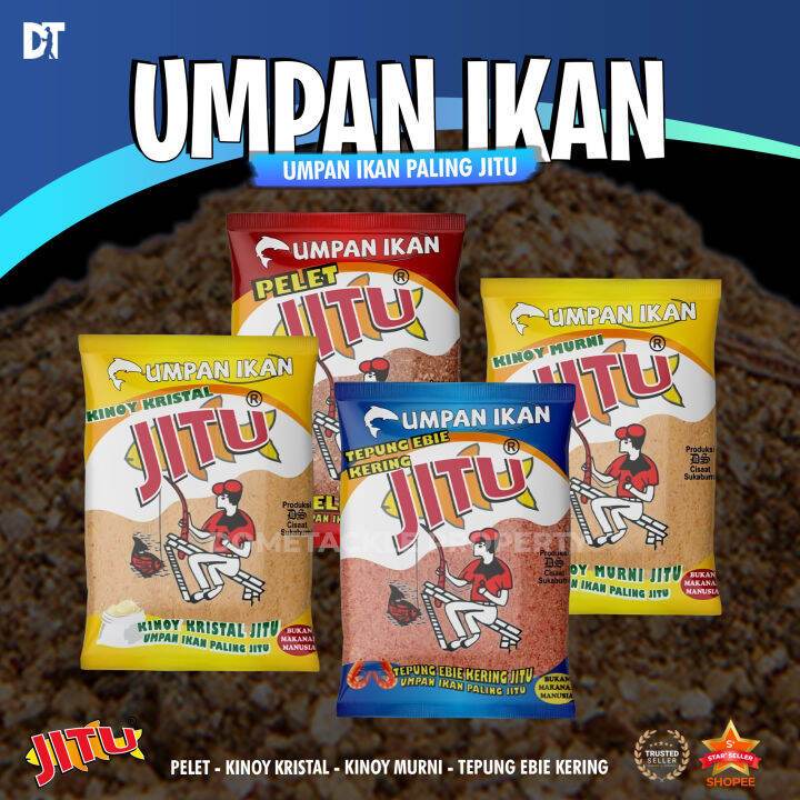 Jual 1 Pack isi 20 Umpan Pancing Pelet Jitu Merah Tepung Ebi kering ...