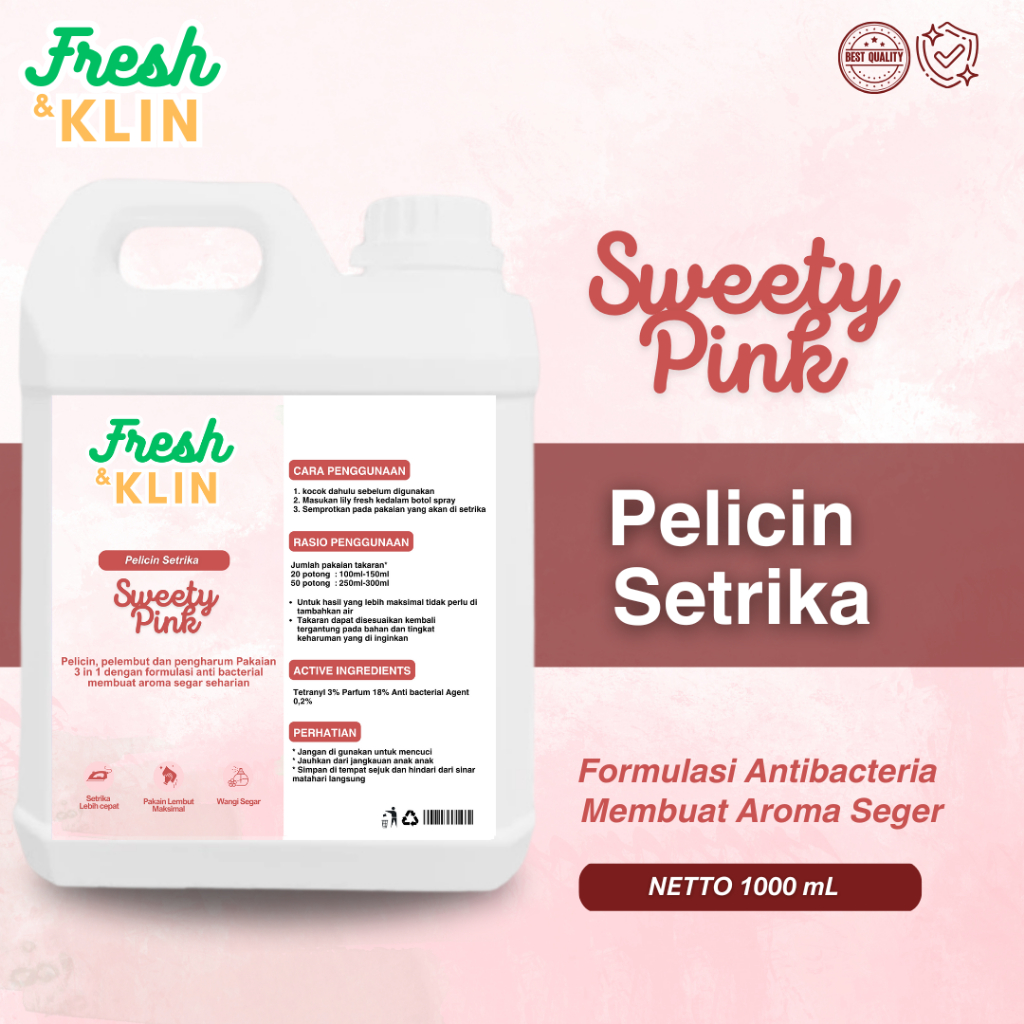 Jual FRESH & KLIN Pewangi Setrika Pelicin Setrika Pelembut Pakaian ...