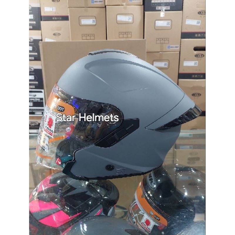Jual Helm INK Terra 2 Solid Matt Gorilla Grey | Shopee Indonesia