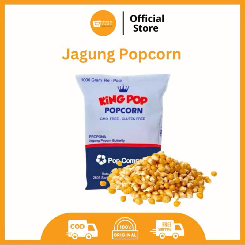 Jual Jagung Popcorn Brondong Jagung Pop Corn 1 Kg (Mentah) | Shopee ...
