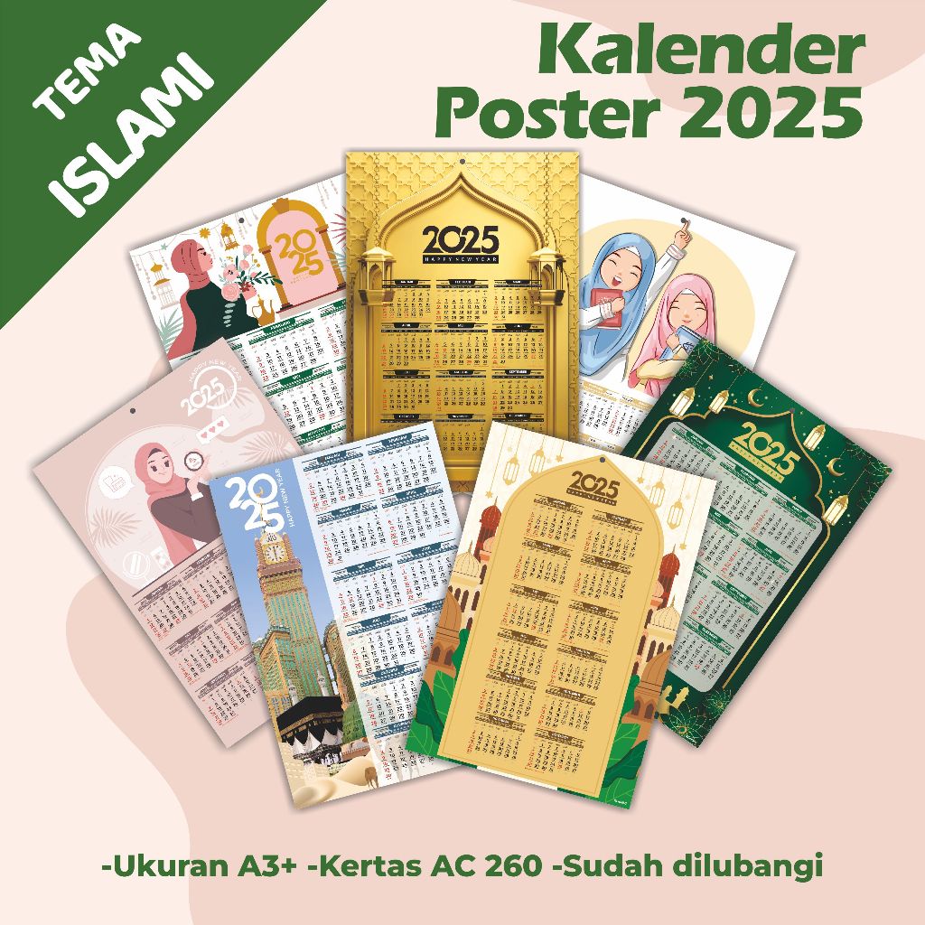 Jual Kalender dinding ISLAMI - Kalender poster islami | Shopee Indonesia