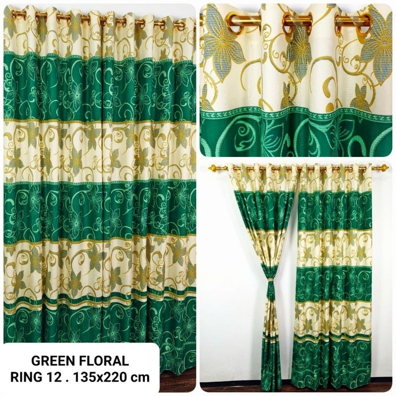 Jual BISA COD GORDEN GREEN FLORAL AESTHETHIC MURAH GORDYN PINTU KORDEN ...