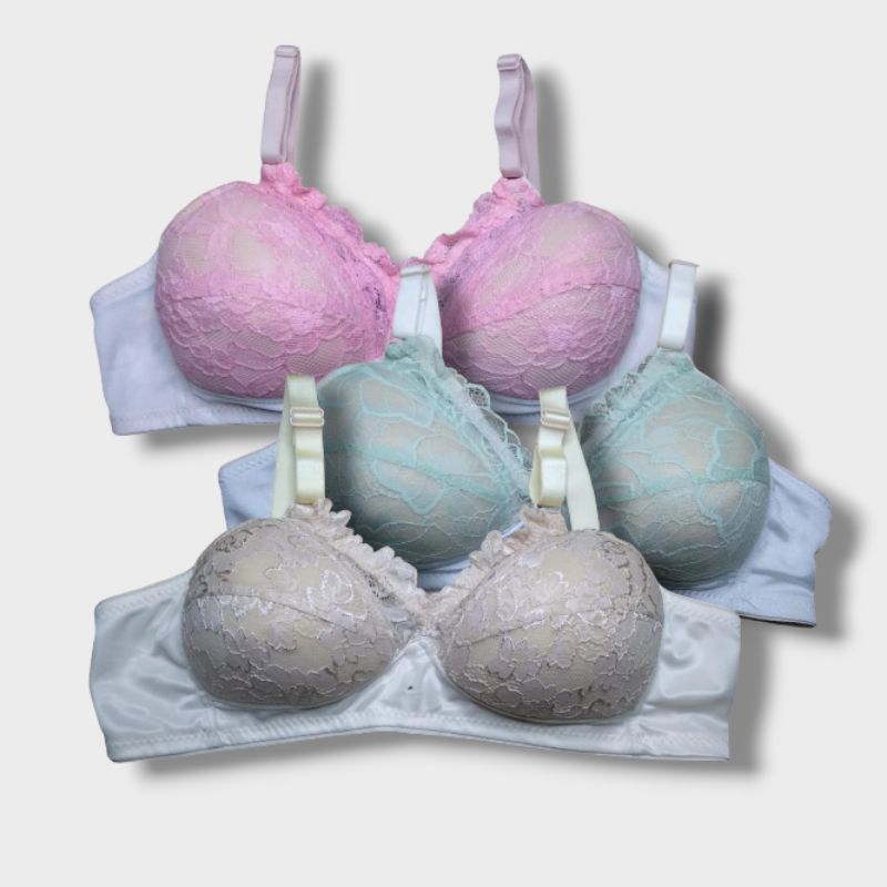 Jual Bra Brokat | Bra Renda | Bra 3 pcs | Bh Busa | Bh Tanpa Kawat ...