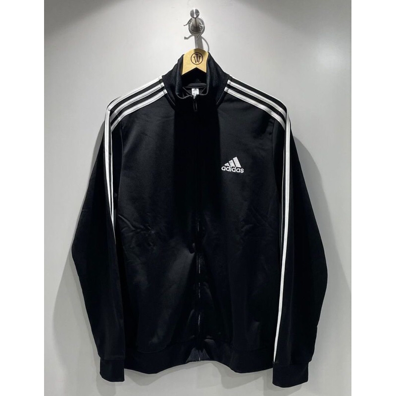 Jual ADIDAS TRACKTOP 3 STRIPE BLACK WHITE | Shopee Indonesia