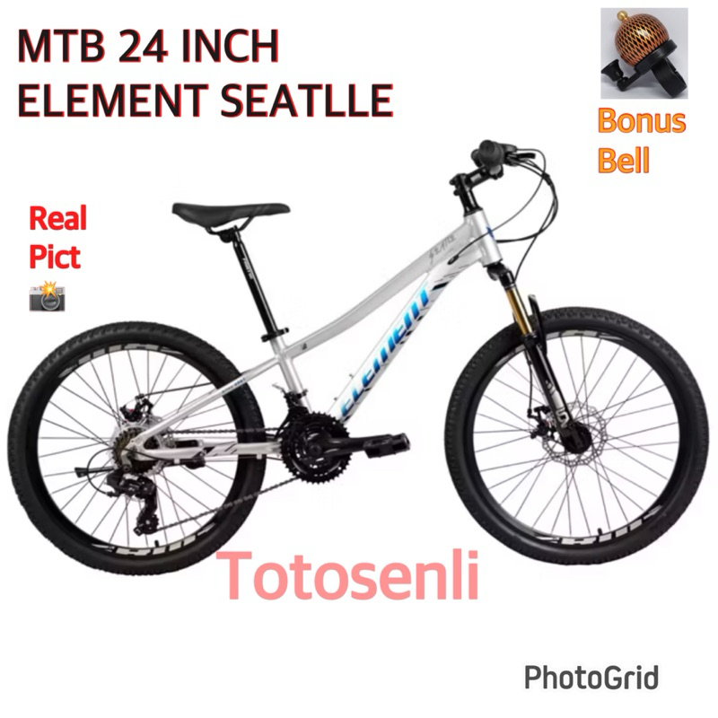 Jual sepeda gunung MTB 24 inch ELEMENT SEATLE frame alloy | Shopee ...