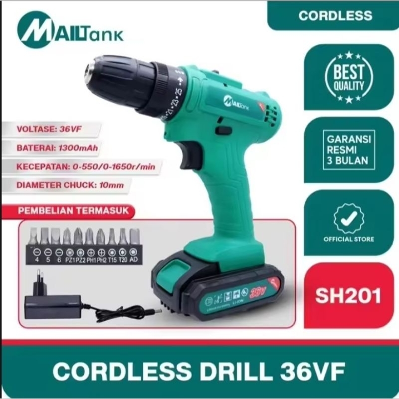 Jual MAILTANK SH201 Mesin Bor cordless Drill Bor Baterry Cas 12V Baterry Garansi Resmi mailtank ...