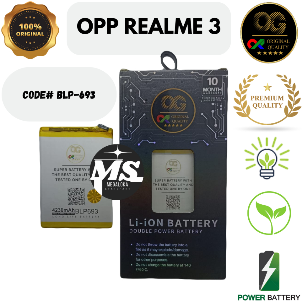 Jual BATERAI OPPO REALME 3 CODE : BLP-693 | Shopee Indonesia