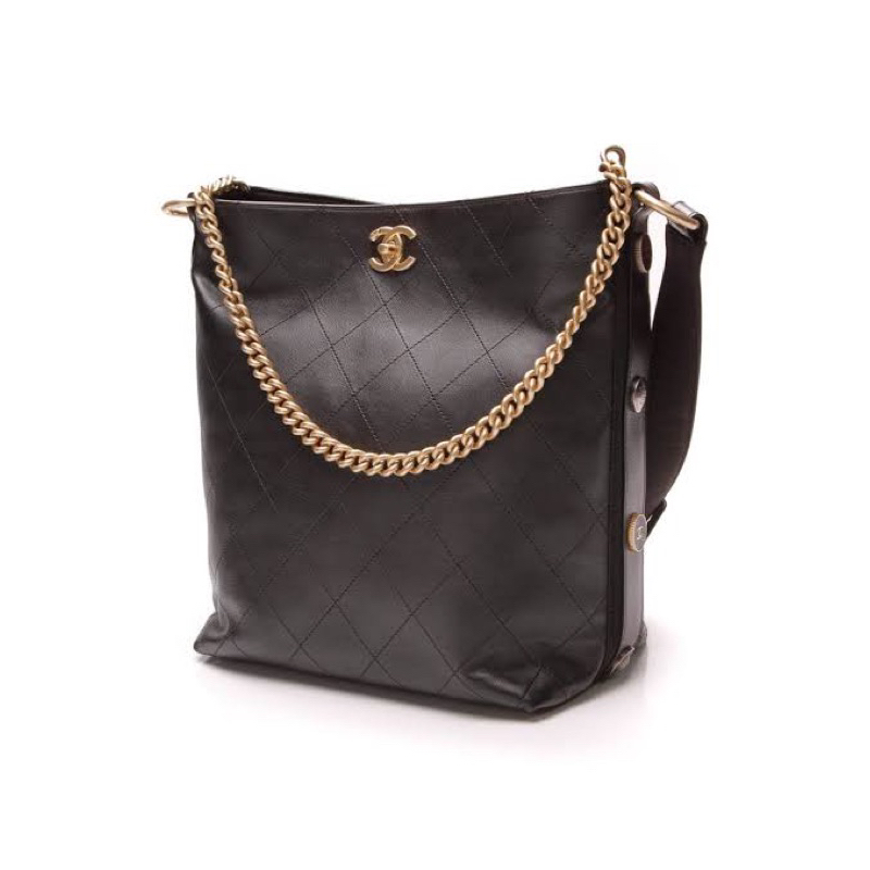 Jual Chanel Gold Coin Hobo bag preloved kulit asli tas bal | Shopee ...