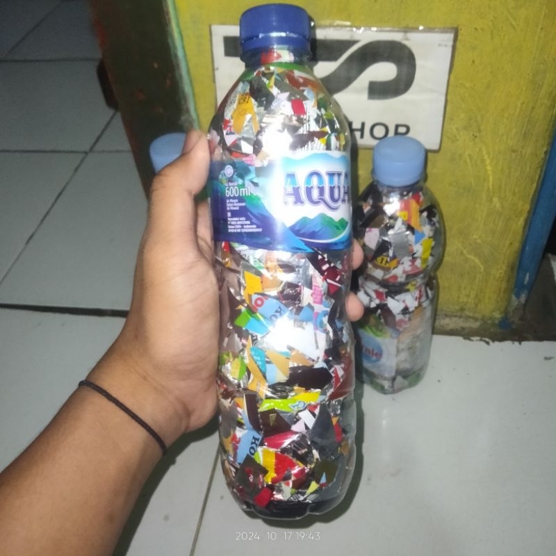 Jual Ecobrick Botol Aqua 600ml - Ecobrick Botol Lemineral 600ml ...