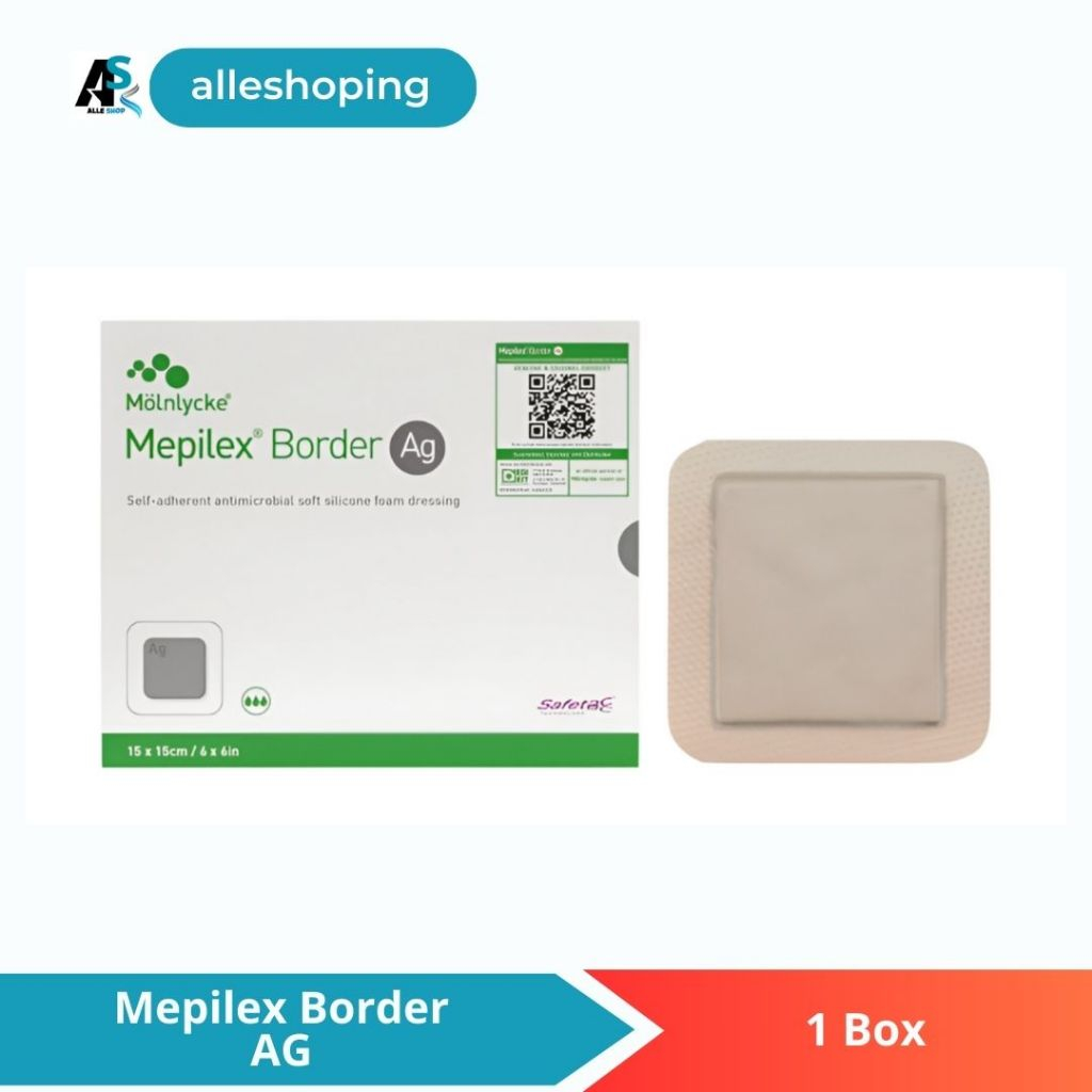 Jual Mepilex Border Ag Balutan luka foam antimikroba Silicone wound ...
