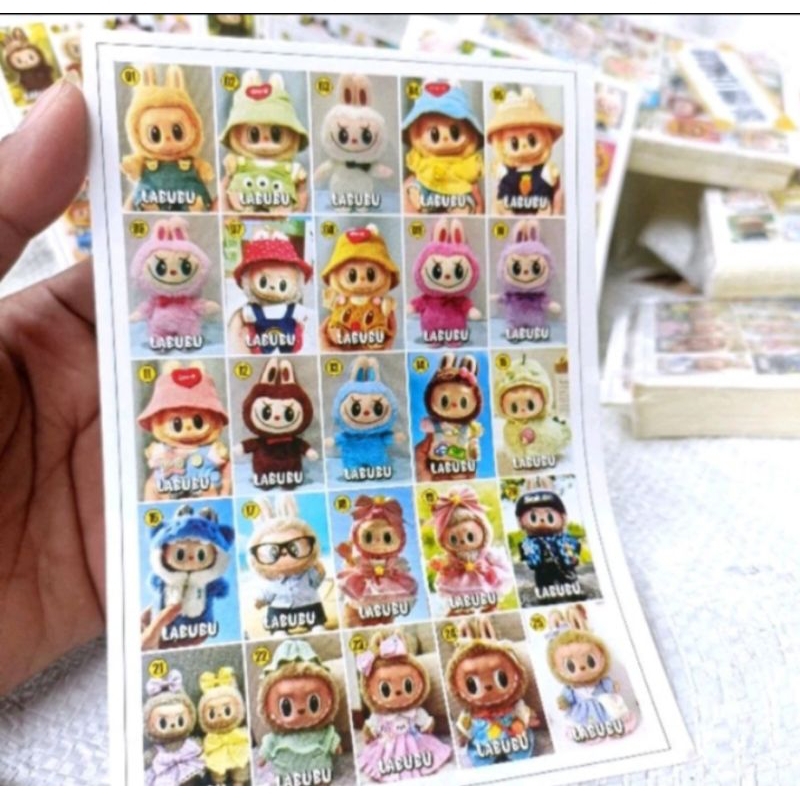 Jual STIKER LABUBU MURAH MIX ISI 20 LEMBAR | Shopee Indonesia