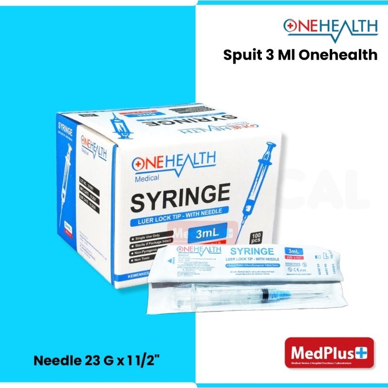 Jual M+ Syringe 3 Ml Onehealth Spuit 3 Cc Suntikan Alat Injeksi Isi 100 ...
